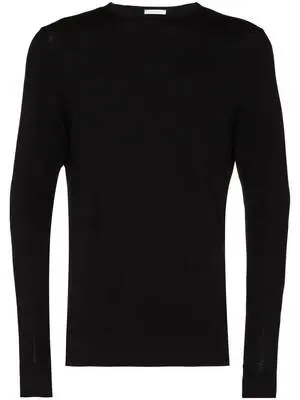 Sunspel Crew Neck Jumper - Black