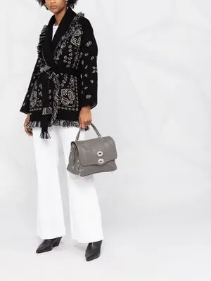 ZANELLATO Grained Leather Tote - Grey