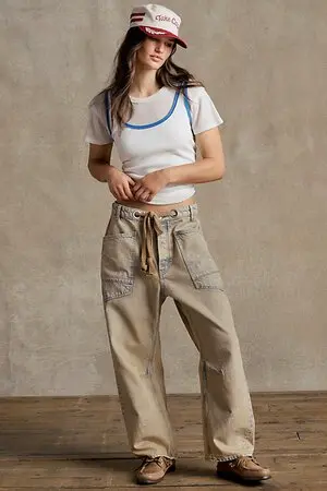 Free People We The Free Moxie Barrel Jeans Cowboy