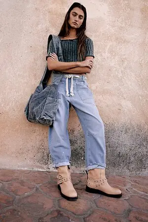 Free People We The Free Moxie Barrel Jeans Grey