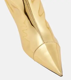 Alexandre Vauthier Alex 85 Metallic Knee-high Boots - Gold