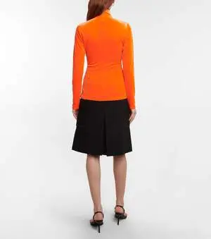 Victoria Beckham Velvet Turtleneck Top