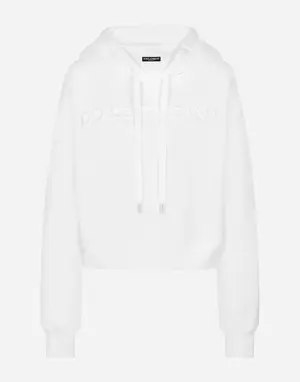 Dolce & Gabbana Jersey Hoodie With Embossed Logo