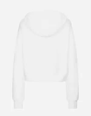 Dolce & Gabbana Jersey Hoodie With Embossed Logo