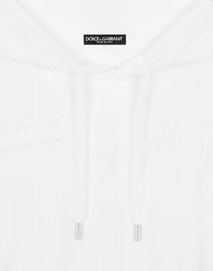 Dolce & Gabbana Jersey Hoodie With Embossed Logo