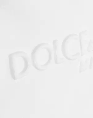 Dolce & Gabbana Jersey Hoodie With Embossed Logo