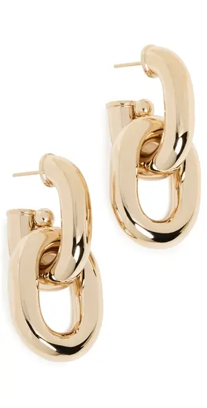 Rabanne Xl Link Hoop Earrings - P710 Gold