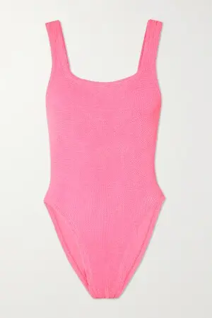 Hunza G Open-back Crinkle Swimsuit - Pink