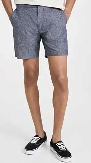 Club Monaco Baxter Chambray Linen Shorts