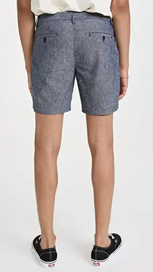 Club Monaco Baxter Chambray Linen Shorts
