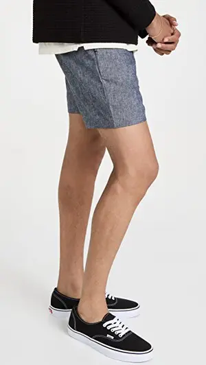 Club Monaco Baxter Chambray Linen Shorts