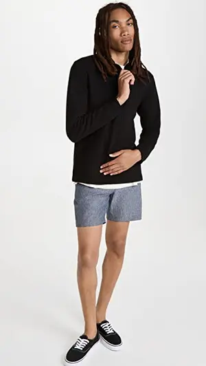 Club Monaco Baxter Chambray Linen Shorts
