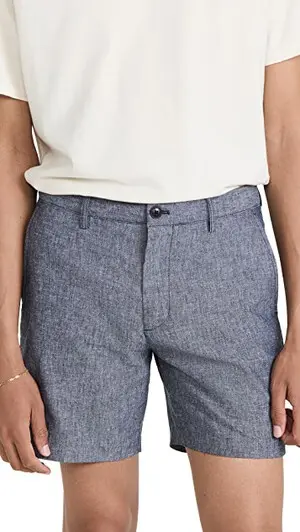 Club Monaco Baxter Chambray Linen Shorts