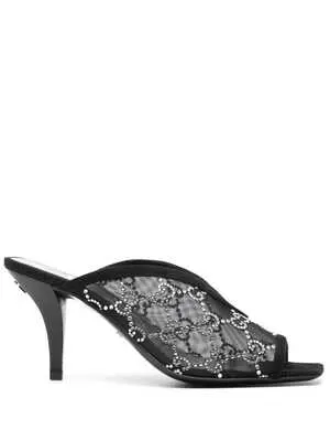 Gucci 90mm Gg Crystal Sandals