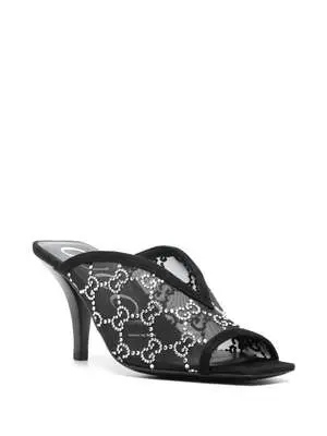 Gucci 90mm Gg Crystal Sandals