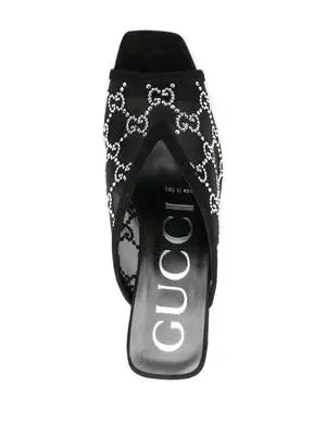Gucci 90mm Gg Crystal Sandals