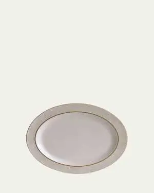Bernardaud Sauvage White Oval Platter, 15 - White Gold