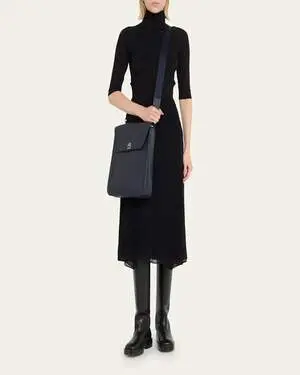 Akris Anouk Calfskin Medium Messenger Bag - Denim