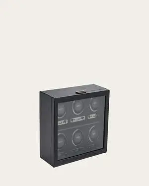 Wolf British Racing 6-piece Watch Winder - Black