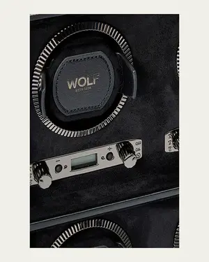 Wolf British Racing 6-piece Watch Winder - Black
