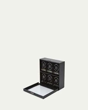 Wolf British Racing 6-piece Watch Winder - Black