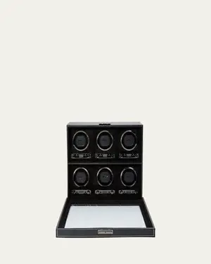 Wolf British Racing 6-piece Watch Winder - Black