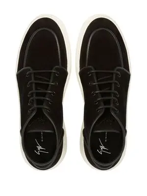 GIUSEPPE ZANOTTI Bevel Mid-top Sneakers - Black