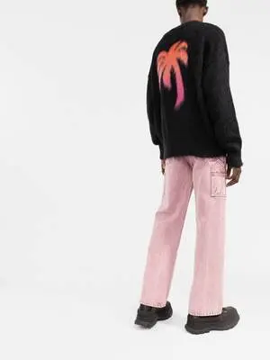 Palm Angels Palm-motif Crew-neck Jumper