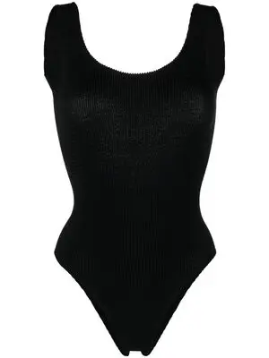 REINA OLGA Papaia Crinkle Swimsuit - Black