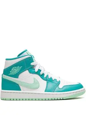 JORDAN Air 1 Mid Washed Teal Sneakers - Blue