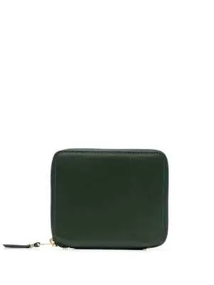 Comme Des Garçons Foil-logo Zip-around Wallet - Green