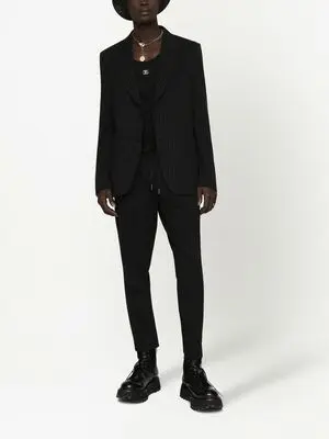 Dolce & Gabbana Pinstriped Single-breasted Blazer - Black
