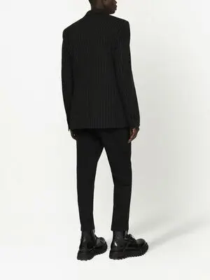 Dolce & Gabbana Pinstriped Single-breasted Blazer - Black