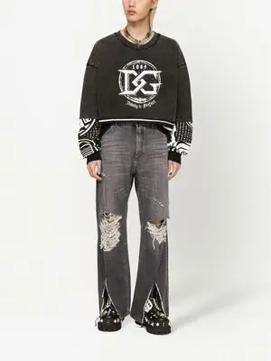 Dolce & Gabbana Graphic-print With Logo Sweatshirt