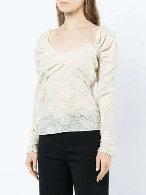 YUHAN WANG Semi-sheer Lace Top