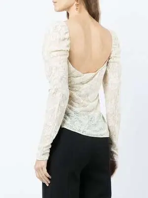 YUHAN WANG Semi-sheer Lace Top