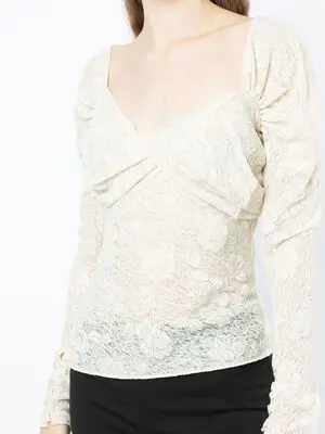 YUHAN WANG Semi-sheer Lace Top