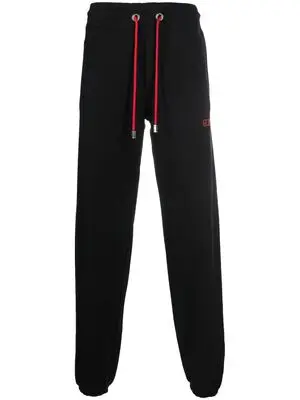Gcds Tapered-leg Drawstring Trousers - Black