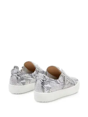 GIUSEPPE ZANOTTI Gail Snakeskin-effect Low-top Sneakers