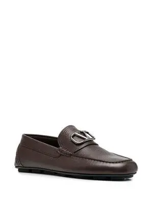 Valentino Garavani Vlogo Signature Leather Driving Loafers