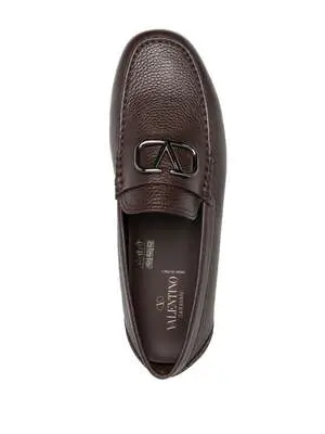 Valentino Garavani Vlogo Signature Leather Driving Loafers