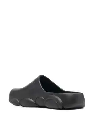 Moschino Embossed Mules - Black