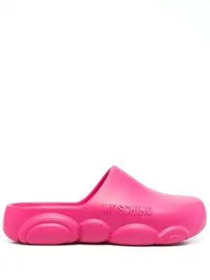 Moschino Embossed Mules - Pink