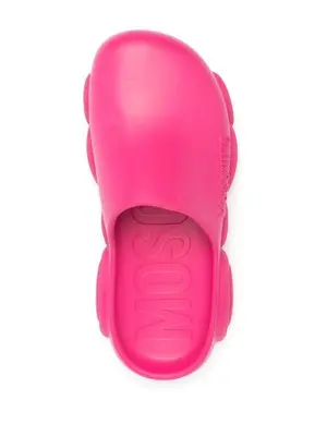 Moschino Embossed Mules - Pink
