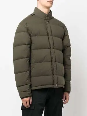 Stone Island Press-stud Puffer Jacket - Green