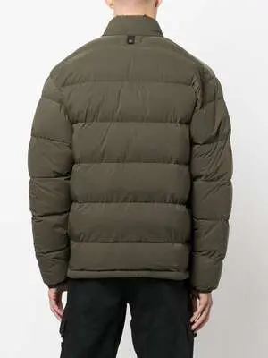 Stone Island Press-stud Puffer Jacket - Green