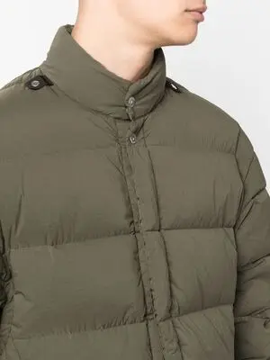 Stone Island Press-stud Puffer Jacket - Green