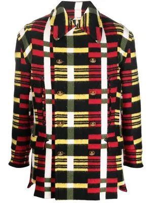 VIVIENNE WESTWOOD Check-print Double-breasted Coat