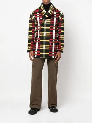 VIVIENNE WESTWOOD Check-print Double-breasted Coat