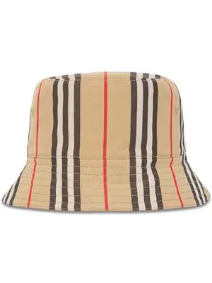 Burberry Burberry Icon Stripe Bucket Hat Neutrals